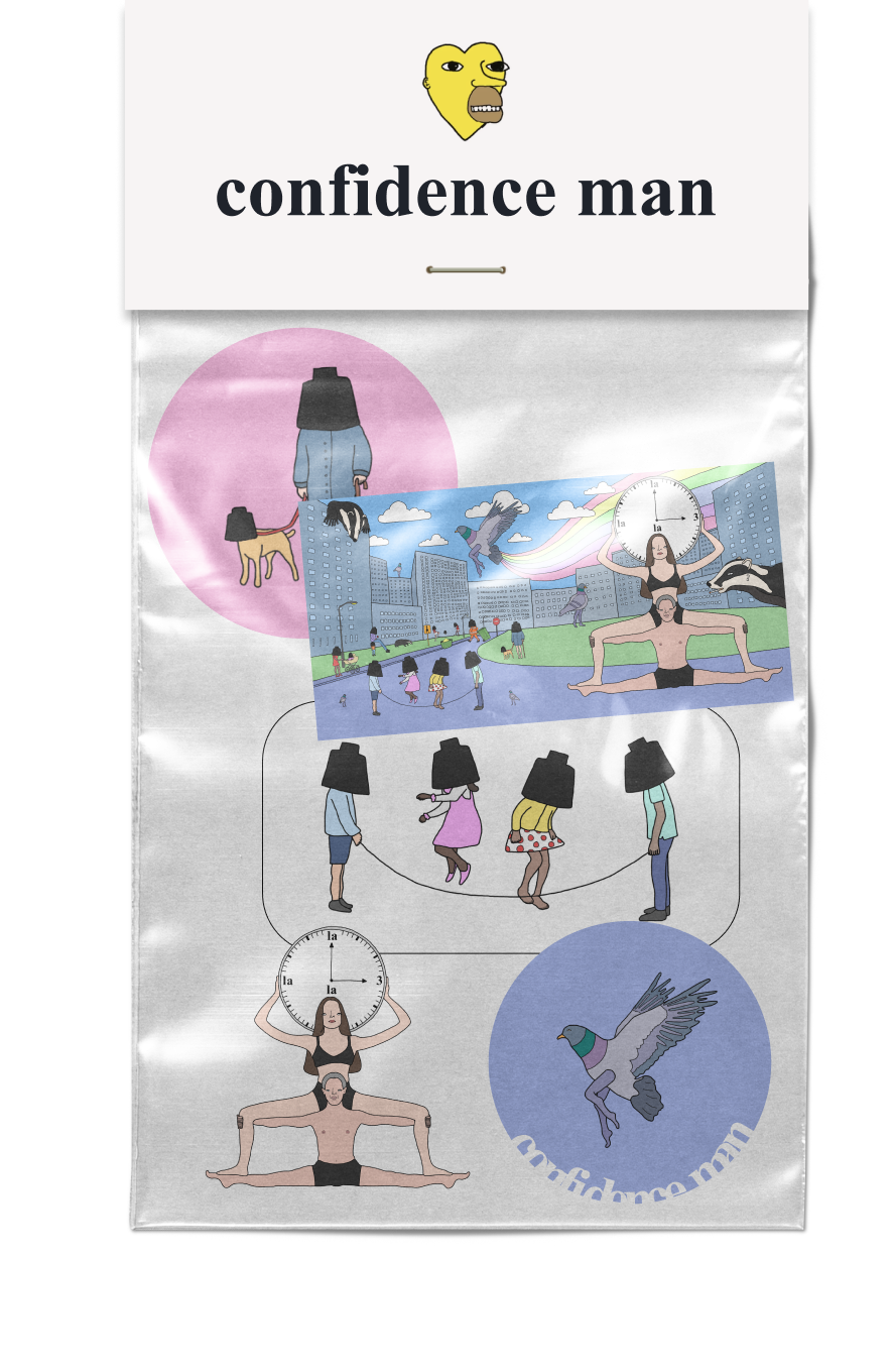 3AM (LA LA LA) Chris (simpsons artist) Sticker Pack. - Confidence Man